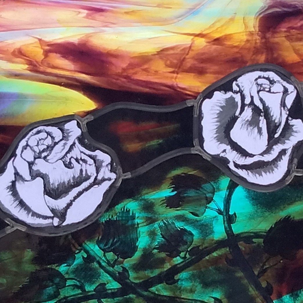 Roses at Sunrise - Redfield's Stained Glass Studio | Lawrence, Kansas